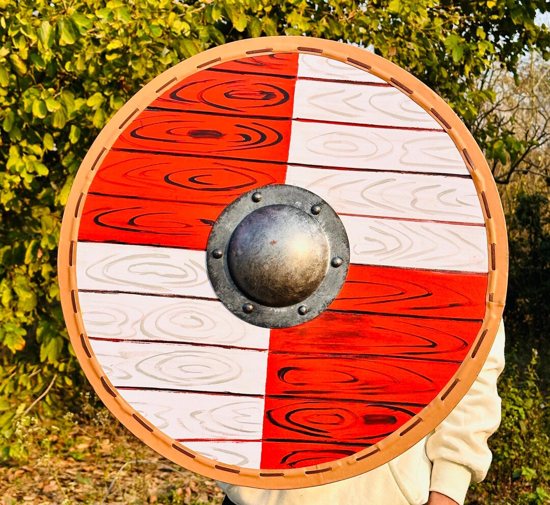 Mythology Vikings Wooden Shield | Authentic Medieval Vegvisir Norse ...