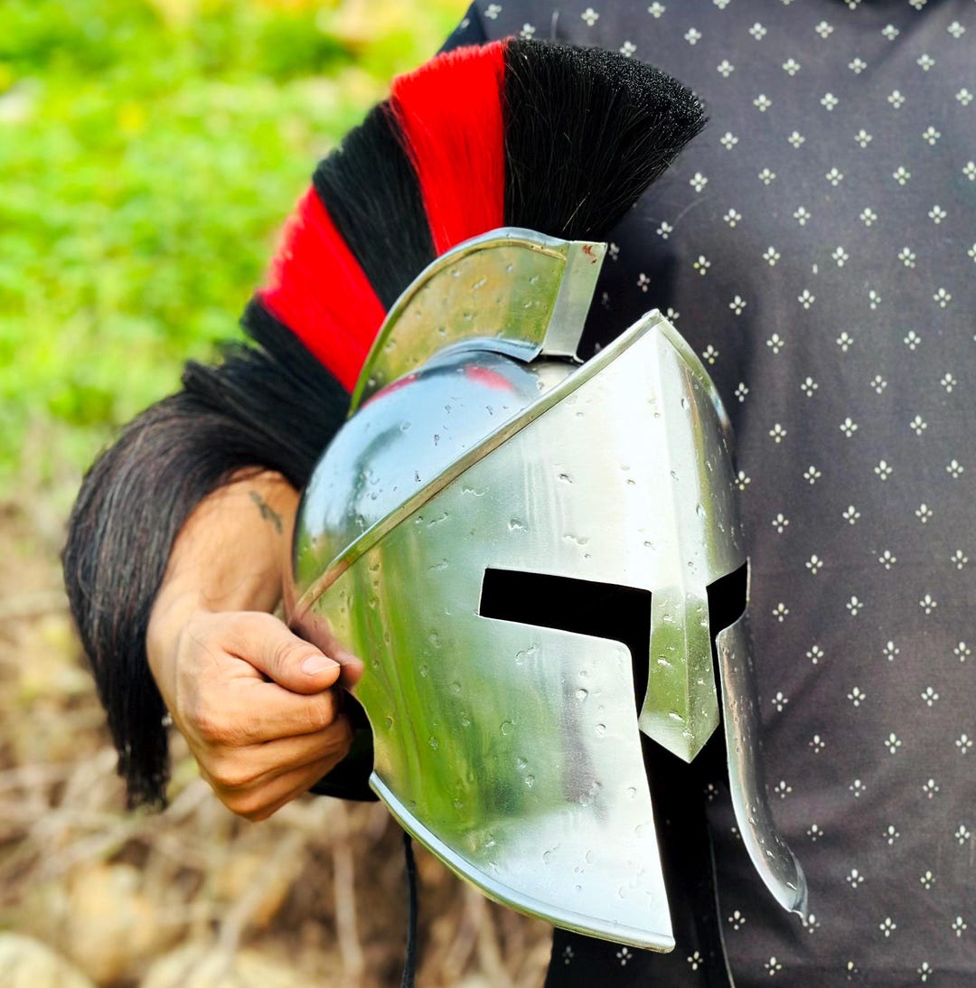 300 Spartan Helmet - Sparta King Leonidas Helmet - Medieval Roman ...