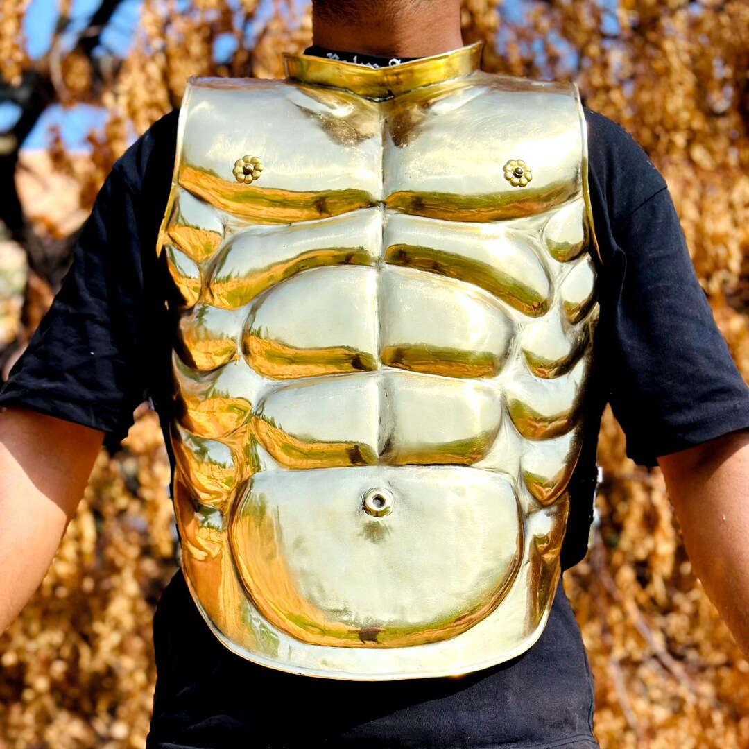 Brass Muscle Jacket for Cosplay | Golden Muscle Jacket | Medieval ...