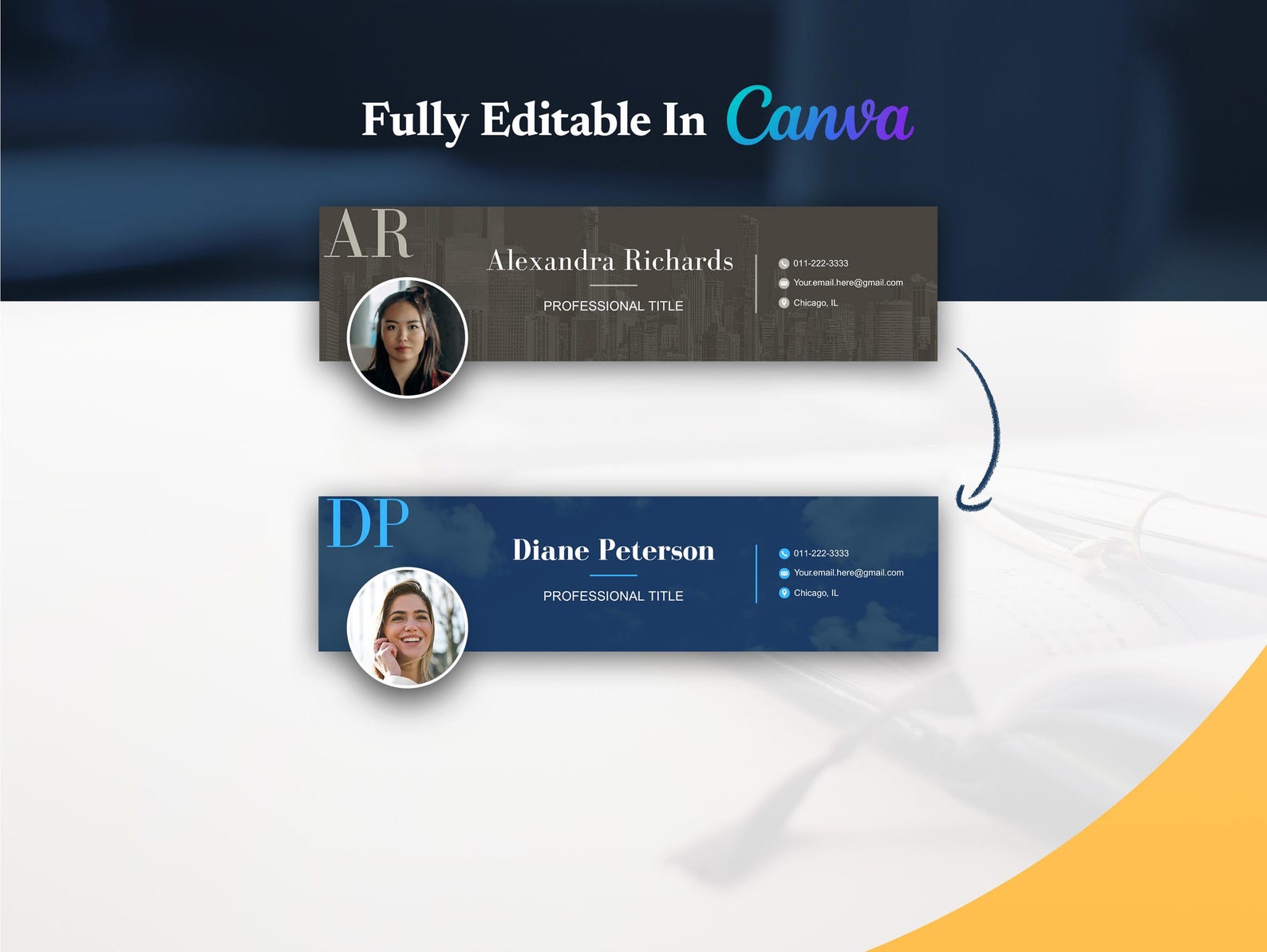 Custom Linkedin Banners Canva Template Pack, Clean Professional ...
