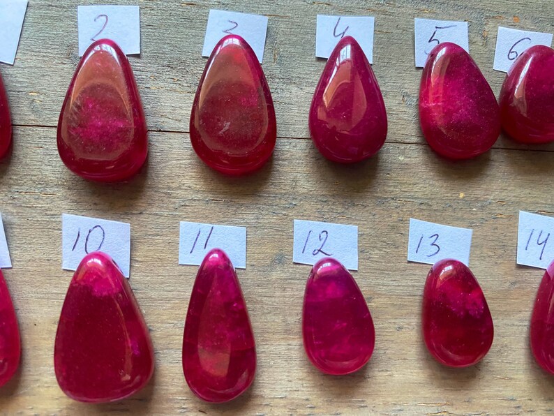 Big Red Ruby Pendant Necklace 18 Inches Plus Extender. Vegan | Etsy