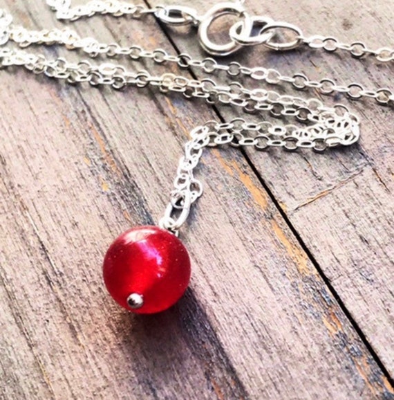 Vente Pendentif Red Ruby. Solitaire rubis. Collier Rubis. | Etsy France