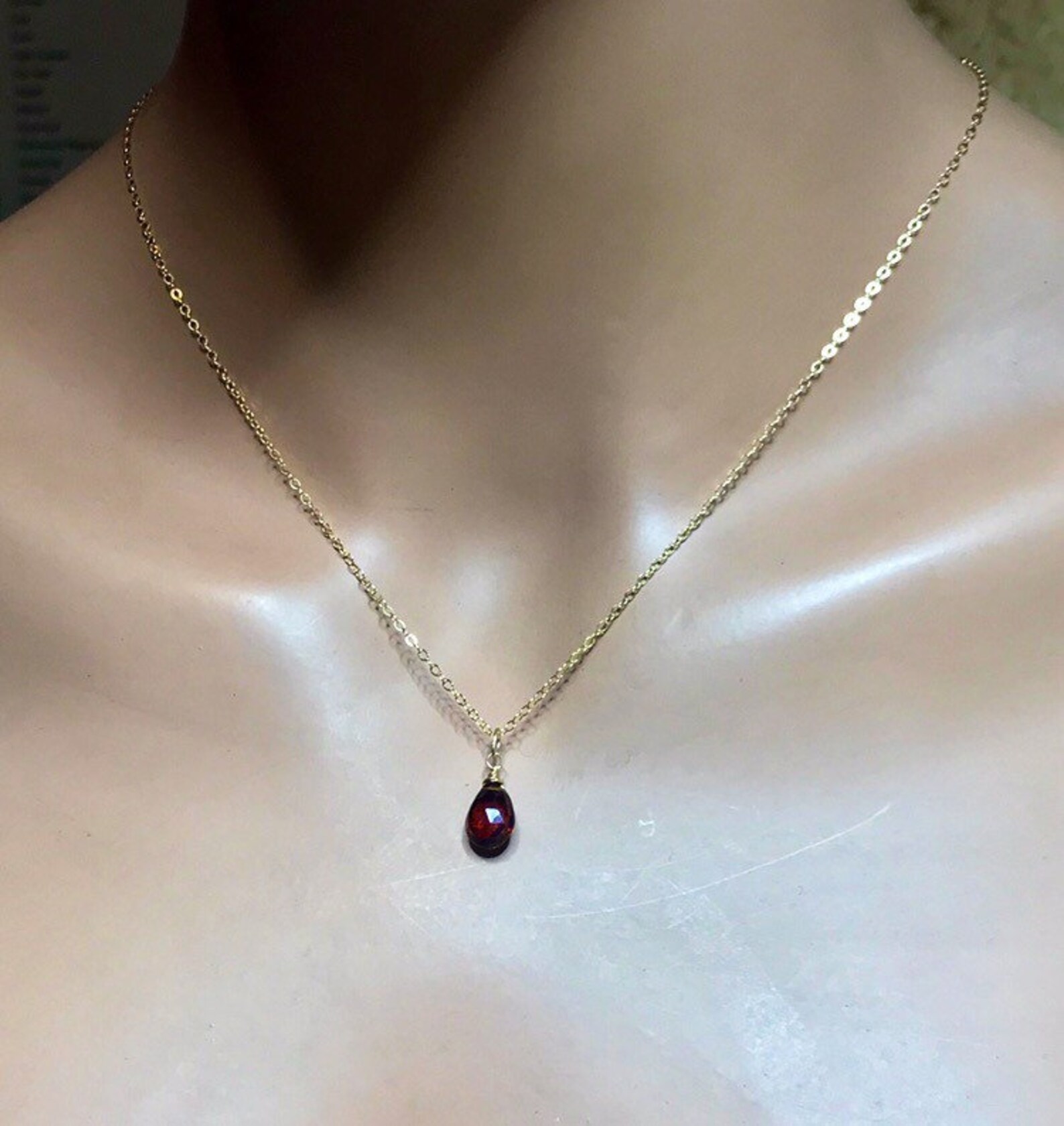 Natural Madeira Citrine Pendant 14k Gold Chain Necklace - Etsy