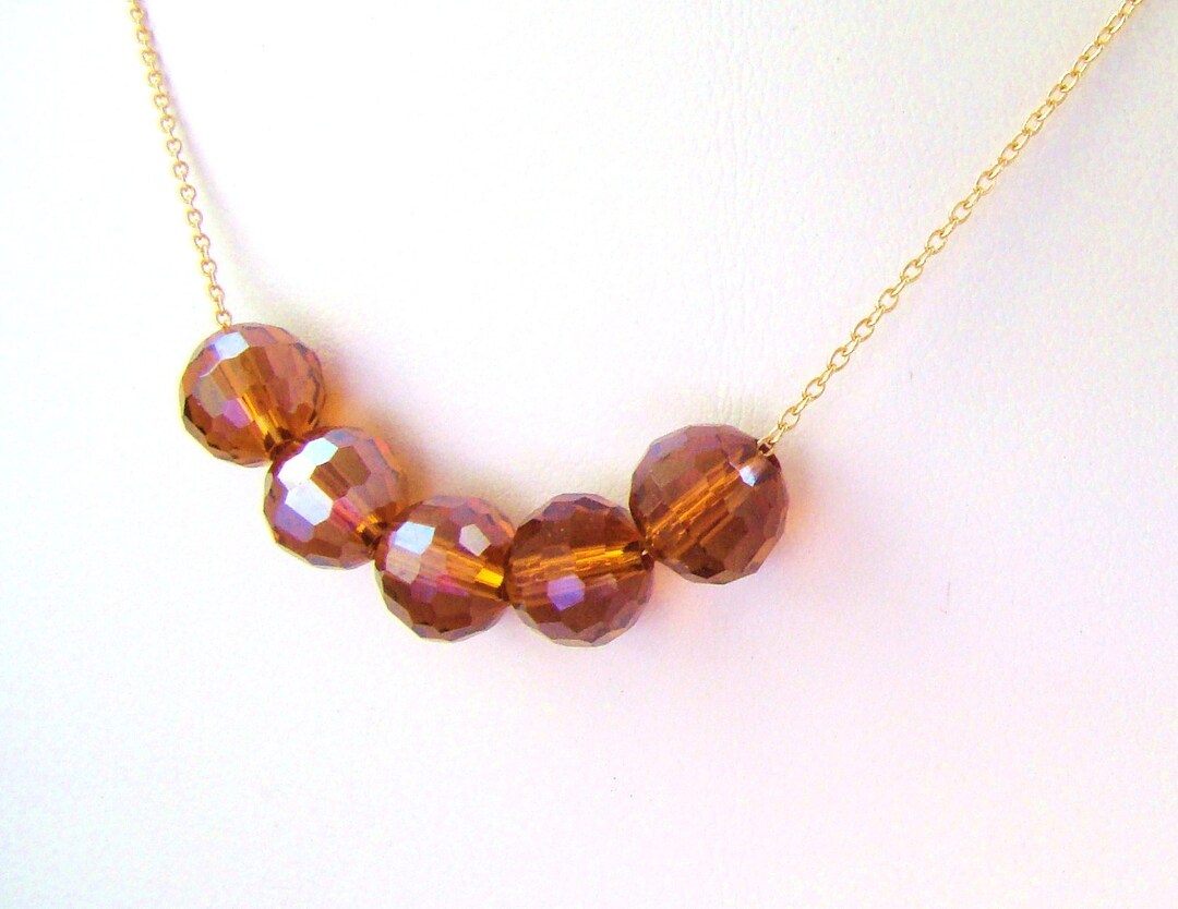 Madeira Topaz Necklace: 14k Gold Fill Delicate Chain - Etsy
