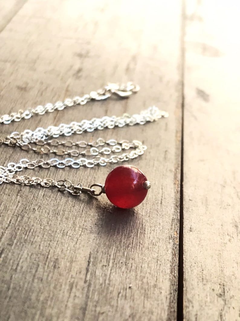 Vente Pendentif Red Ruby. Solitaire rubis. Collier Rubis. - Etsy France