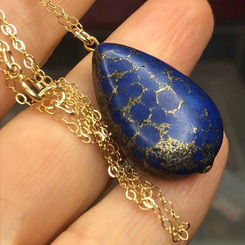 Blue Stone Pendant - Etsy