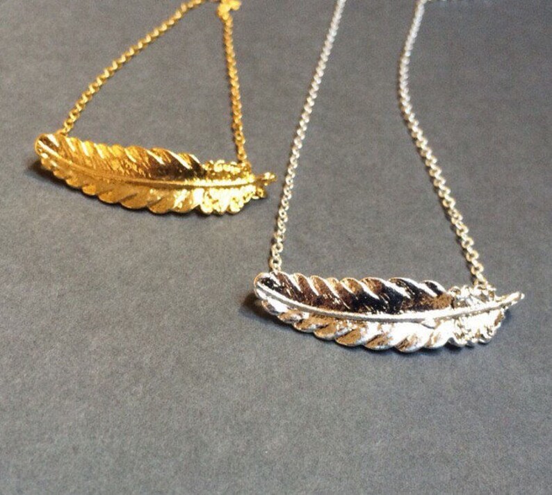 Handmade Feather Choker: Gold Plated Boho Necklace - Etsy