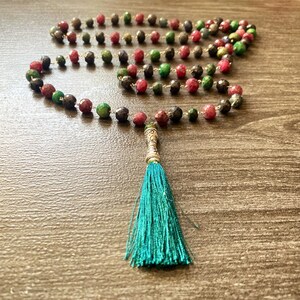 Red Ruby Blue Sapphire Green Emerald Mala Necklace - Etsy