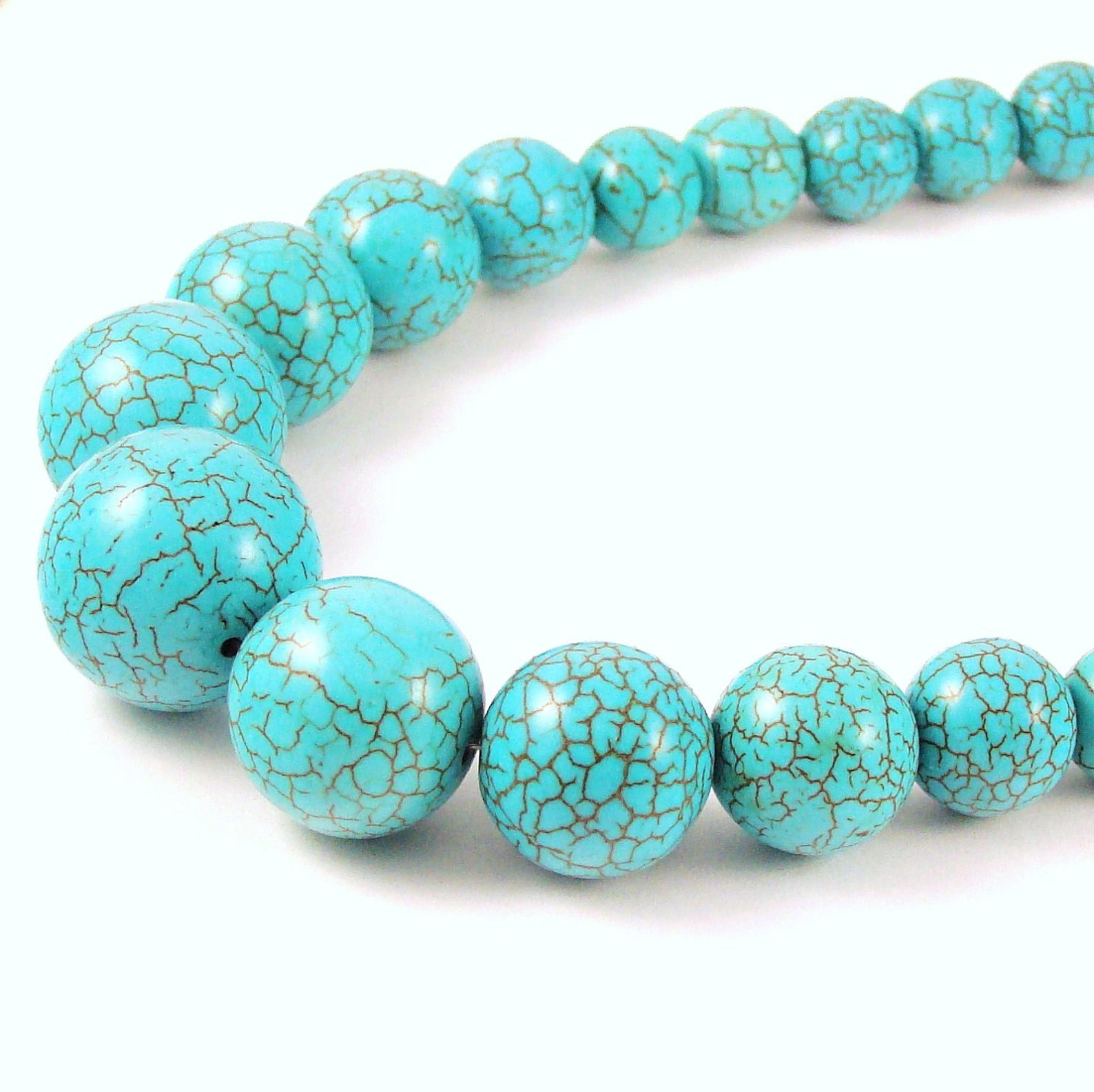 Turquoise Necklace blue gemstone graduating Gemstone | Etsy