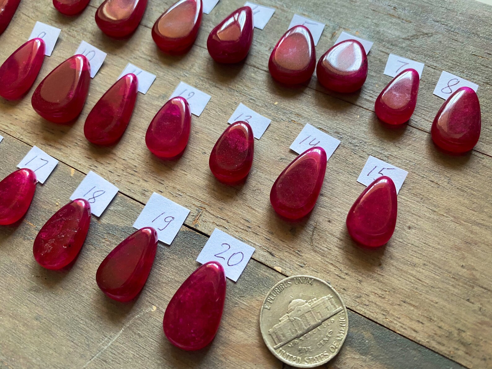 Big Red Ruby Pendant Necklace 18 Inches Plus Extender. Vegan | Etsy