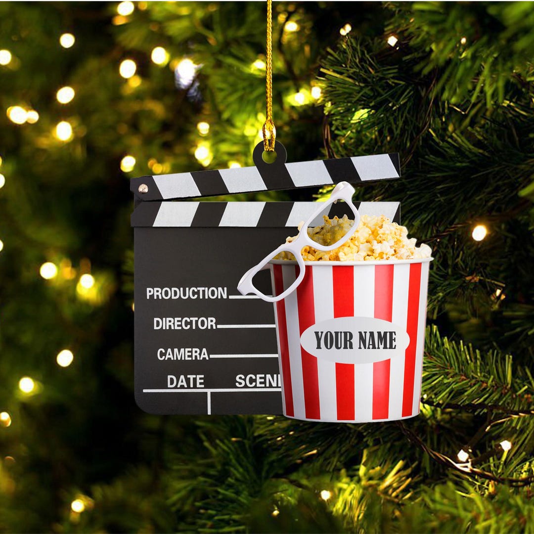 Personalized Film Clapboard Christmas Ornament, Film Clapper Christmas ...