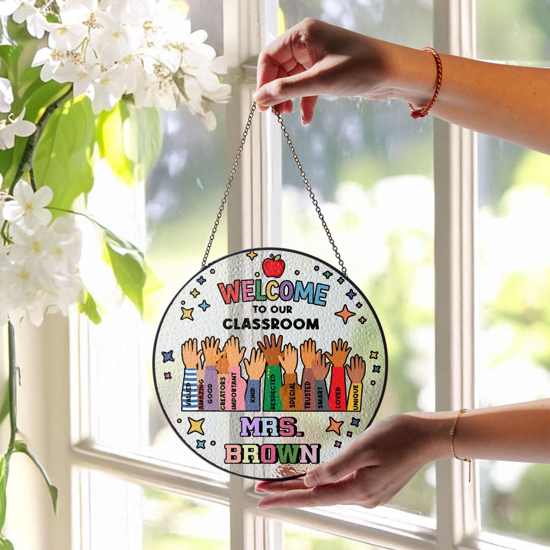 Personalized Teacher Name Door Sign, Teacher Gifts, Teacher Birthday ...