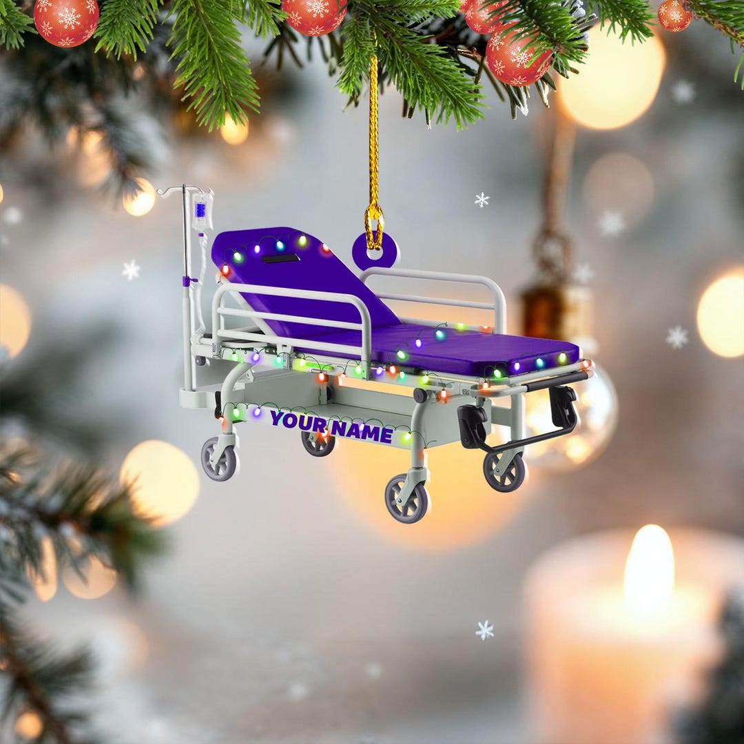 Personalized 2D Flat Corporation Stretcher Patient Christmas Ornament ...
