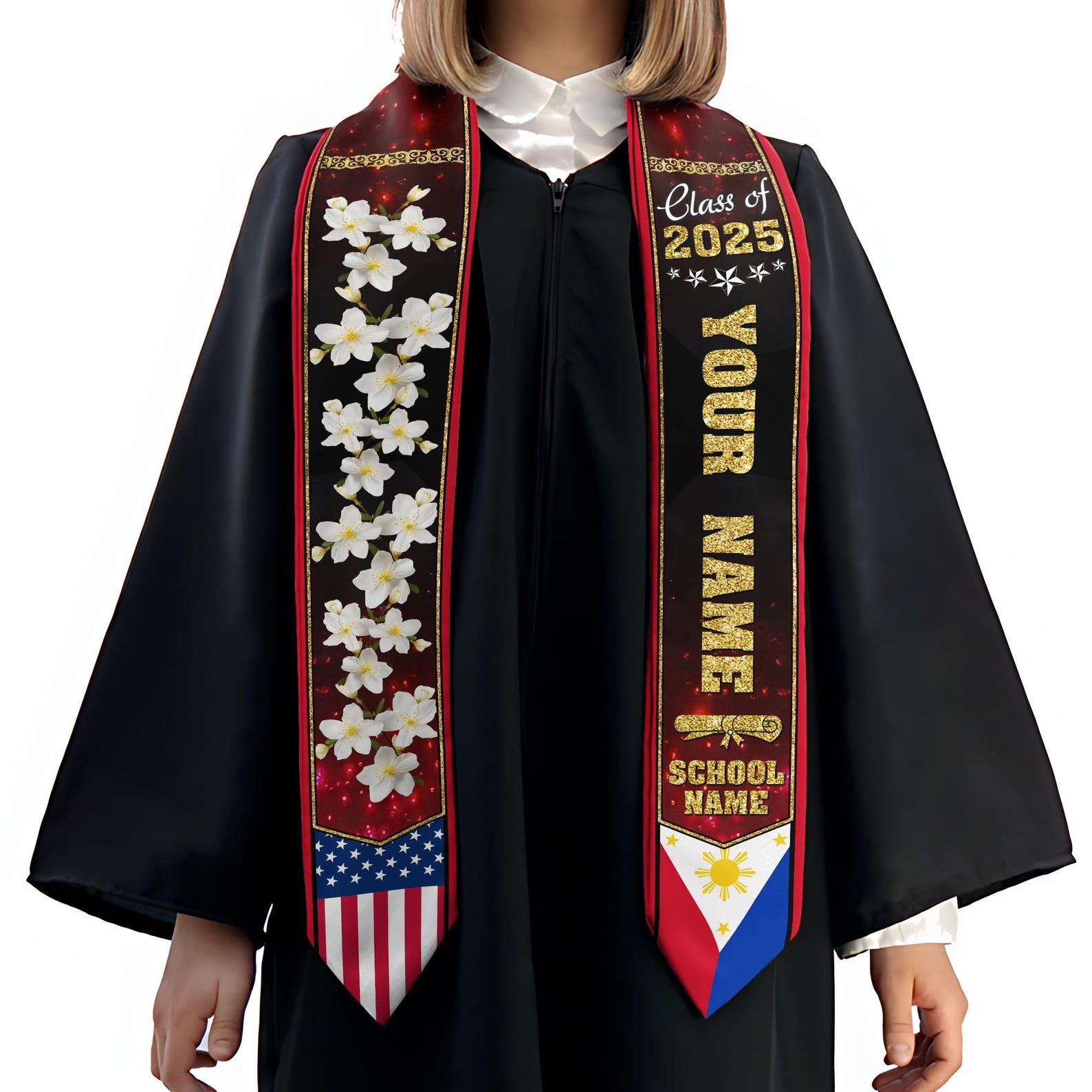 Custom Filipino Graduation Sash 2025,filipino Graduation Sash ...