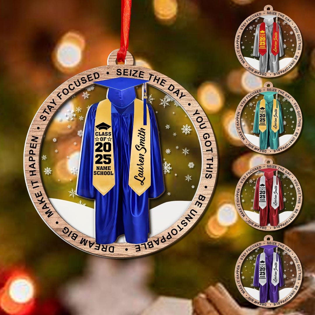 Personalized Graduation Ornament | Class of 2026 High School Graduation ...