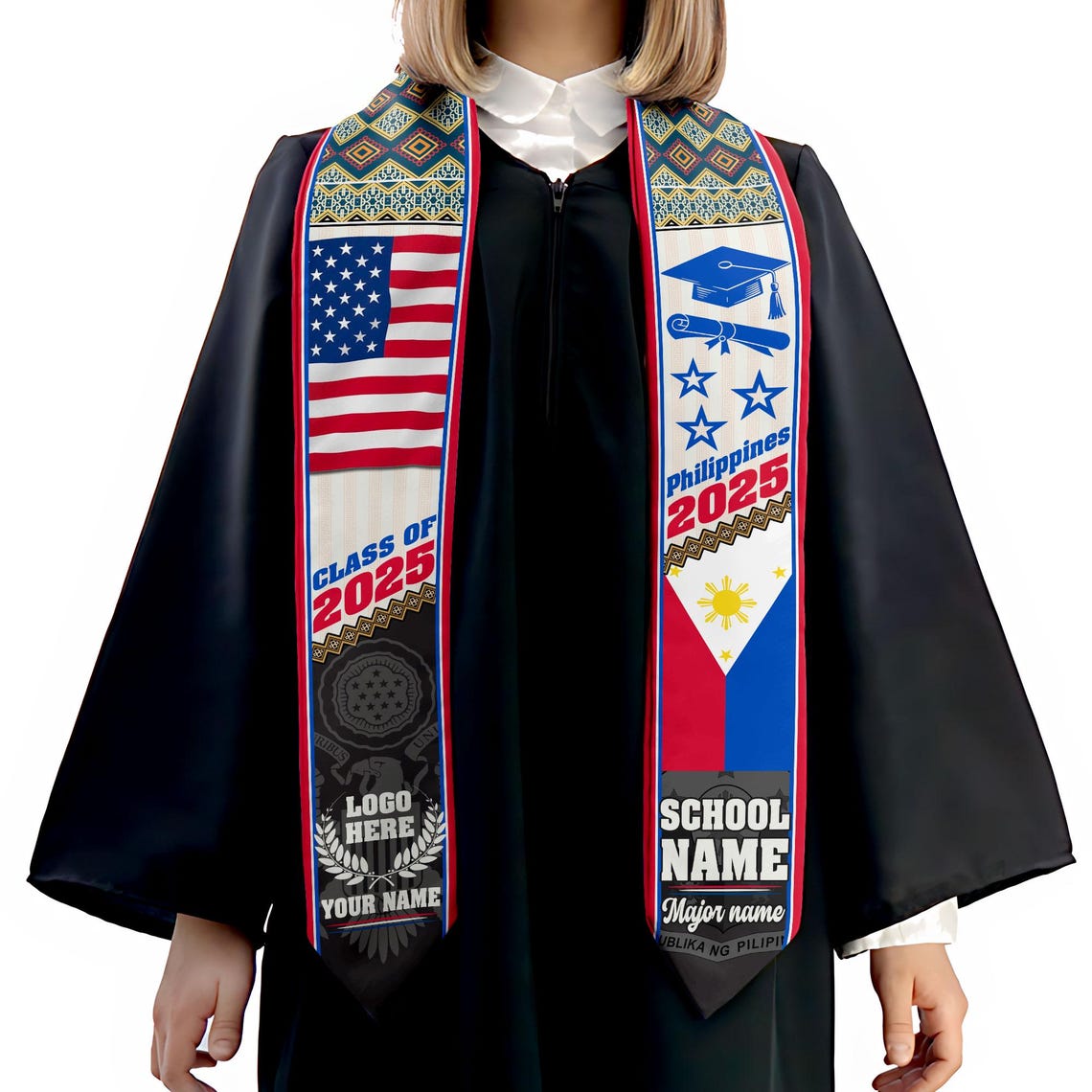 Custom Filipino Graduation Sash 2025,filipino Graduation Sash ...