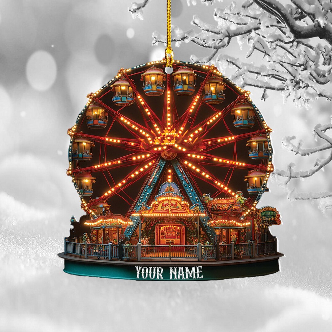 Personalized Ferris Wheel Ornament, Wheel Christmas Ornament, Ferris ...