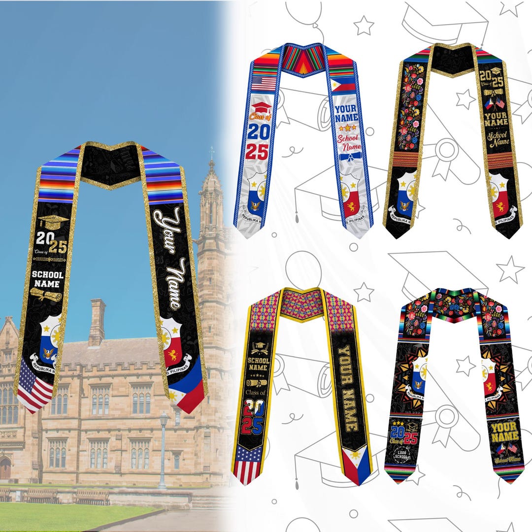 Custom Filipino Graduation Sash 2025,filipino Graduation Sash ...
