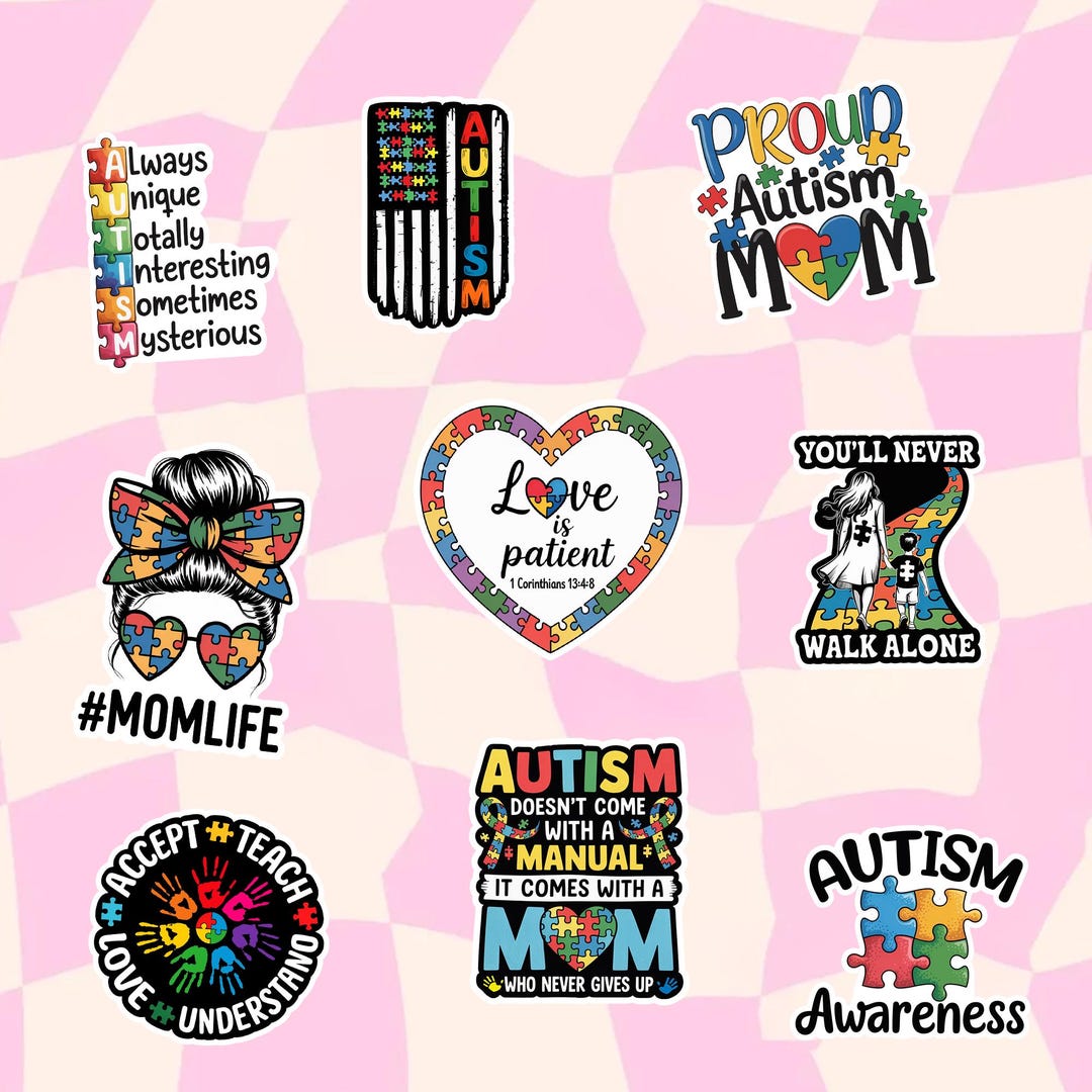 10 Autism Awareness Stickers: Support Neurodiversity, Laptop/water ...