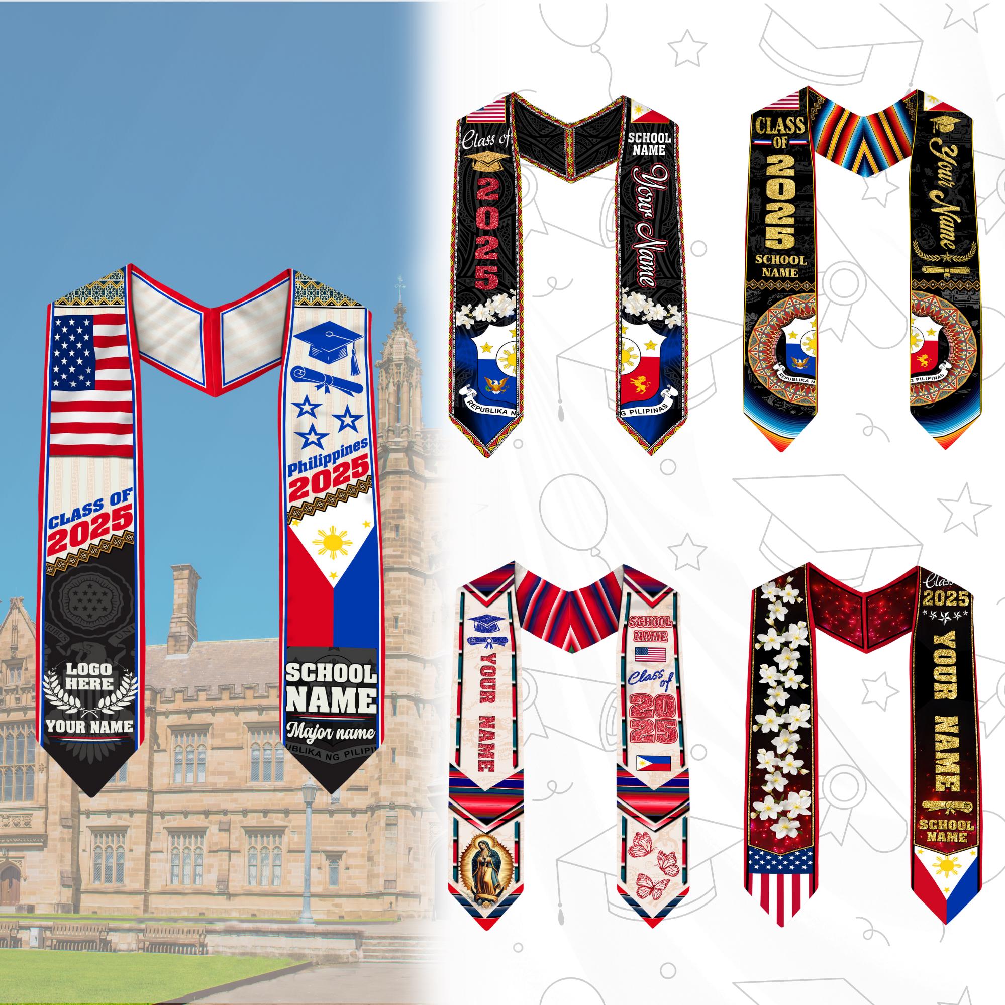 Custom Filipino Graduation Sash 2025,filipino Graduation Sash ...