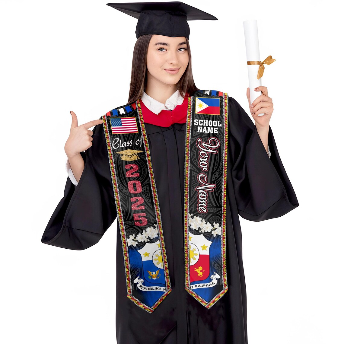 Custom Filipino Graduation Sash 2025,filipino Graduation Sash ...