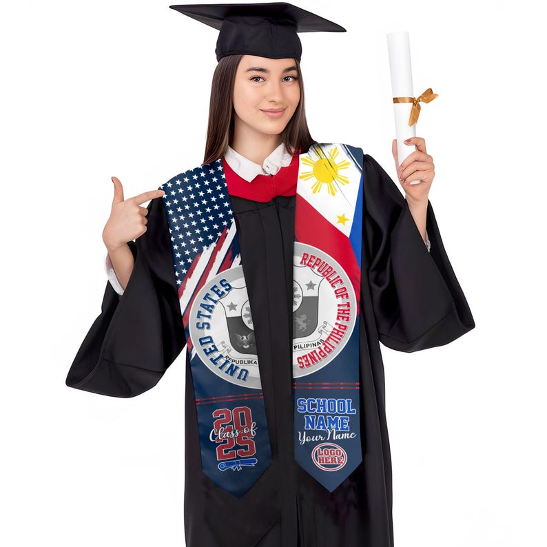 Custom Filipino Graduation Sash 2025,filipino Graduation Sash ...