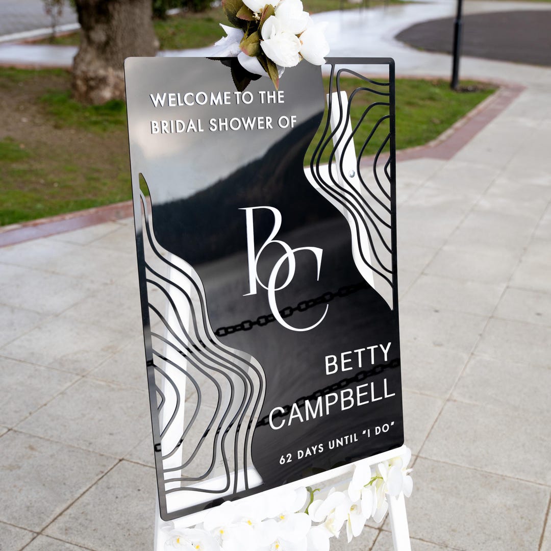 Acrylic Bridal Shower Welcome Sign, 3D Lettering, Elegant Event Decor ...