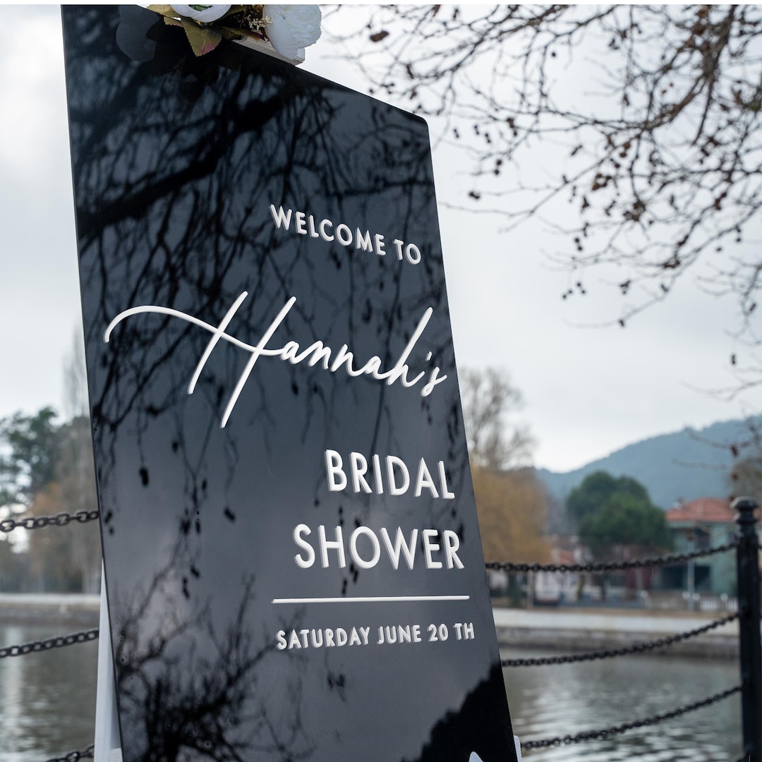 Personalized Acrylic Bridal Shower Welcome Sign, 3D Lettering - Etsy