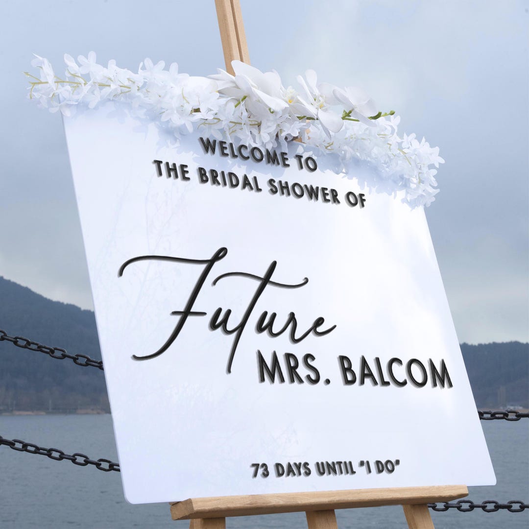 Custom Acrylic Bridal Shower Welcome Sign, 3D Lettering - Etsy