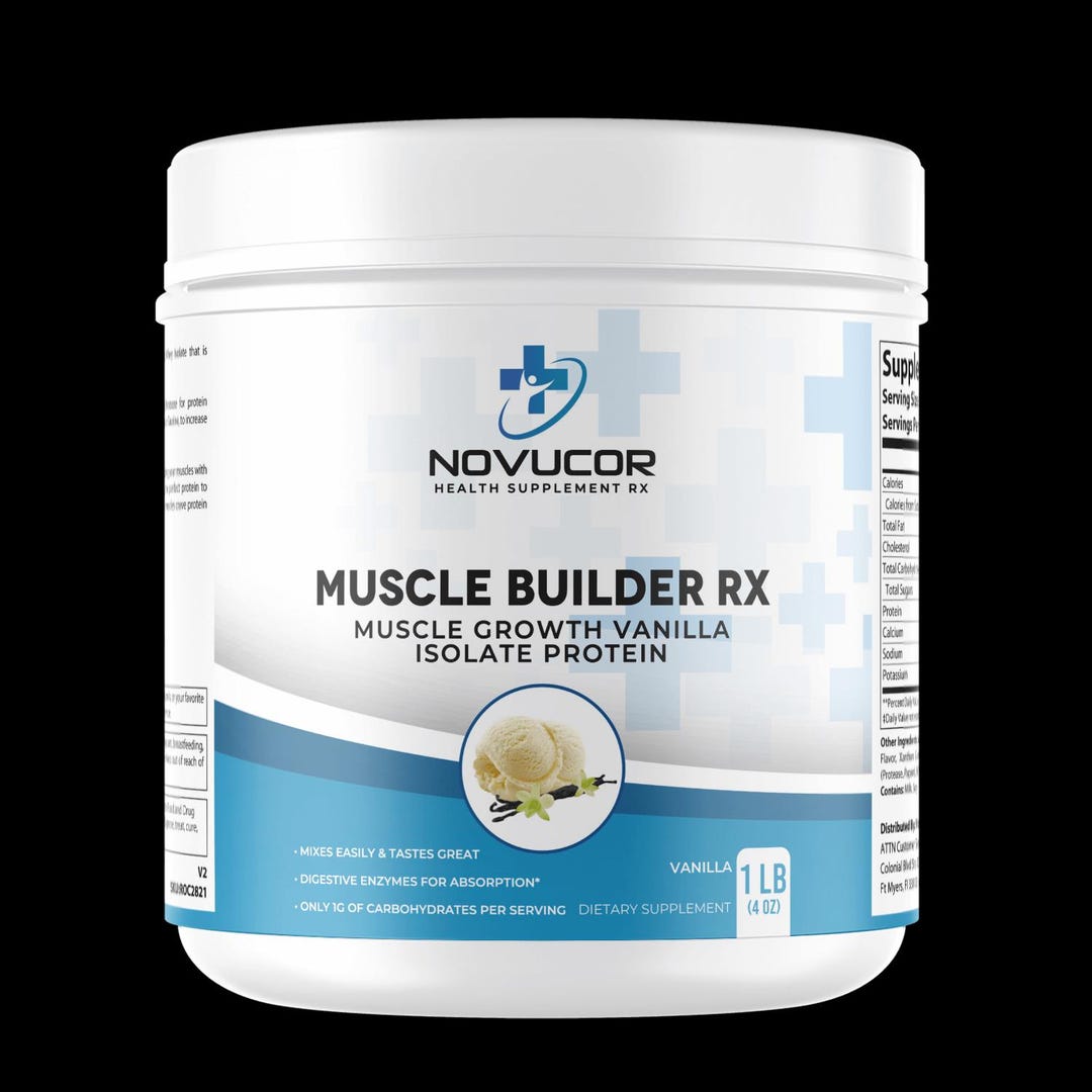 Muscle Growth Whey Isolate Protein (van) Muscle Builder Series - Etsy