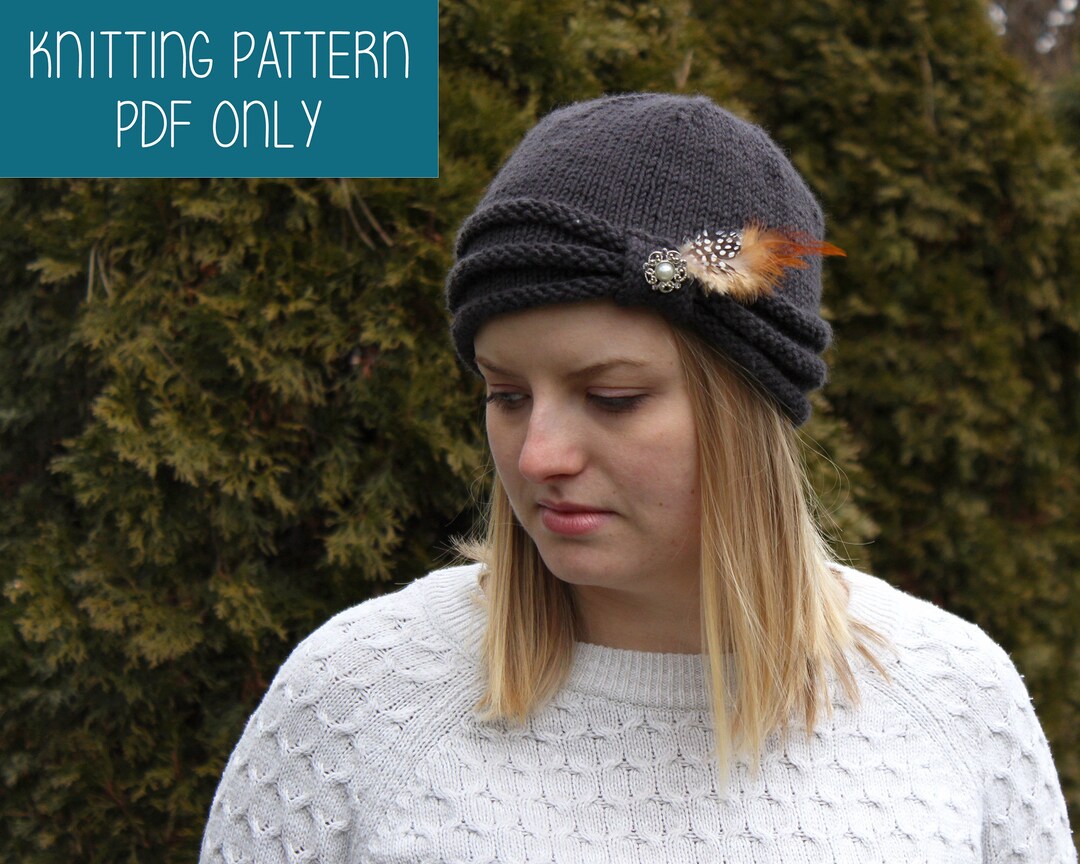 Edith Hat Knitting Pattern PDF Instant Download Multiple Sizes - Etsy