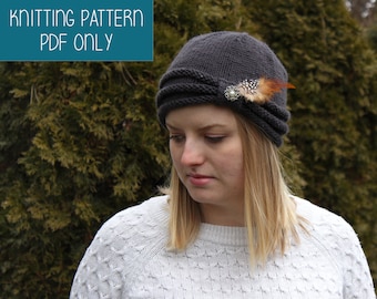 Greyhound Motif Hat Knitting Pattern Download - Etsy