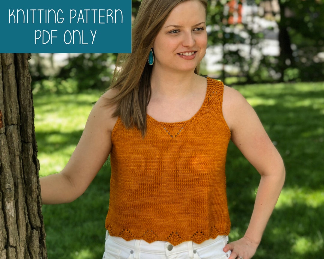 Madeline Tank Knitting Pattern - PDF Instant Download - Etsy