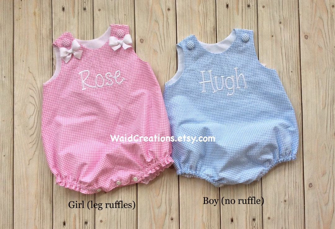 Monogram Bubble Suit Baby Toddler Girls Bubble Boutique Handmade ...
