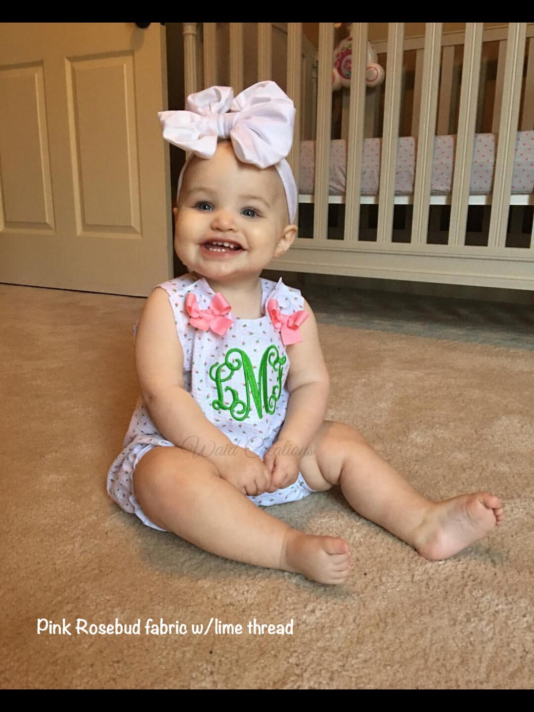Monogram Bubble Suit Baby Toddler Girls Bubble Boutique Handmade ...