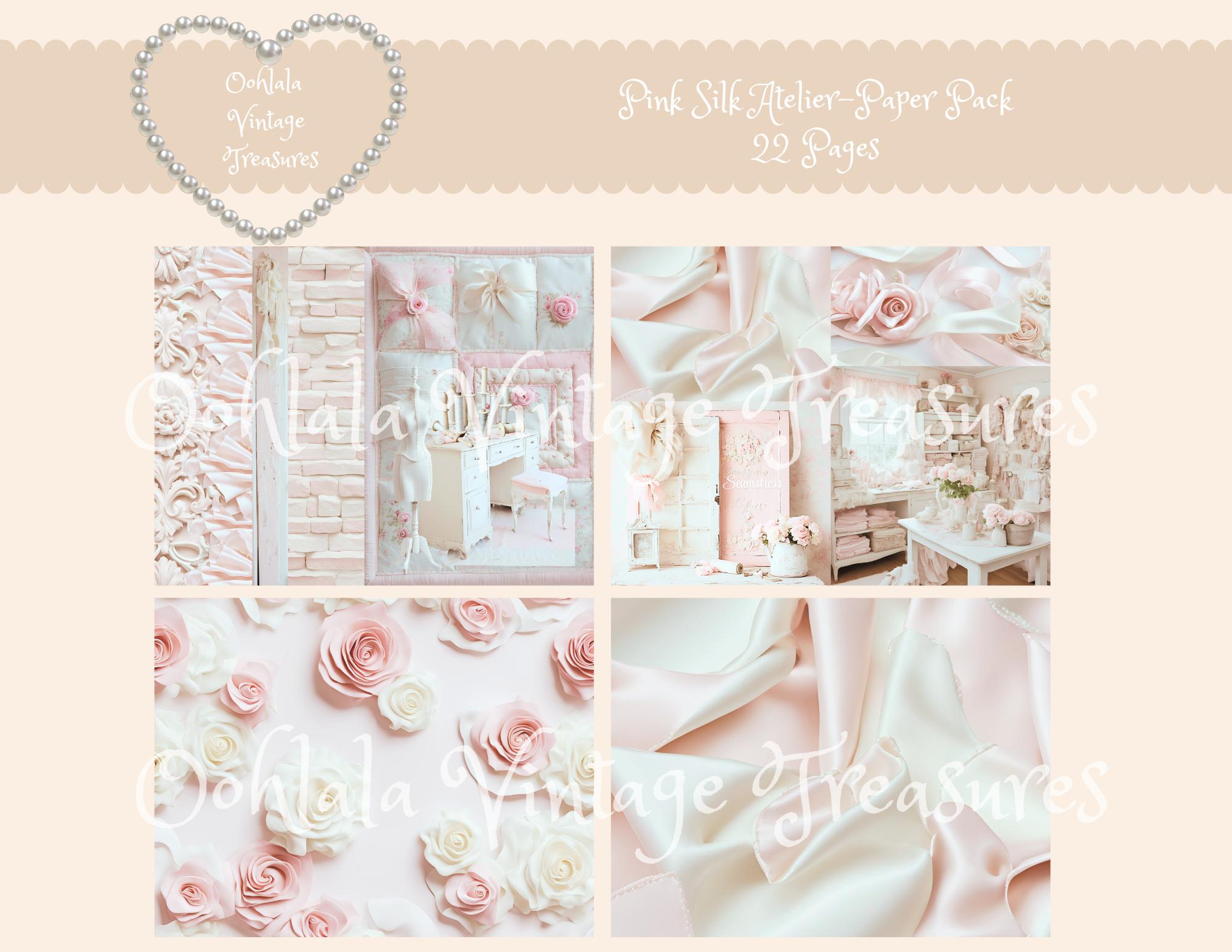 Pink Silk Atelier-paper Pack - Etsy