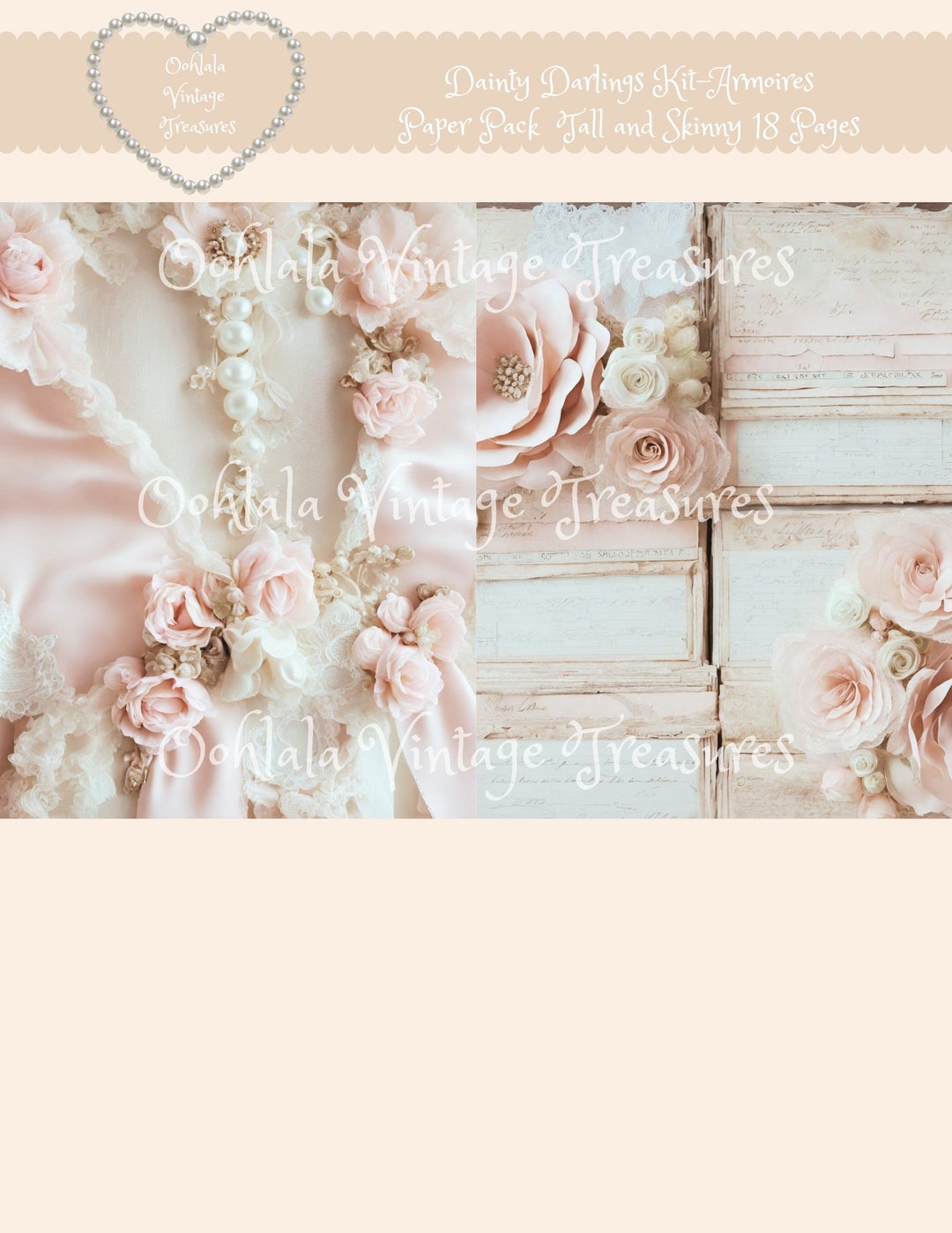 Dainty Darlings Kit-paper Pack Tall and Skinny Embroidery Peonies ...