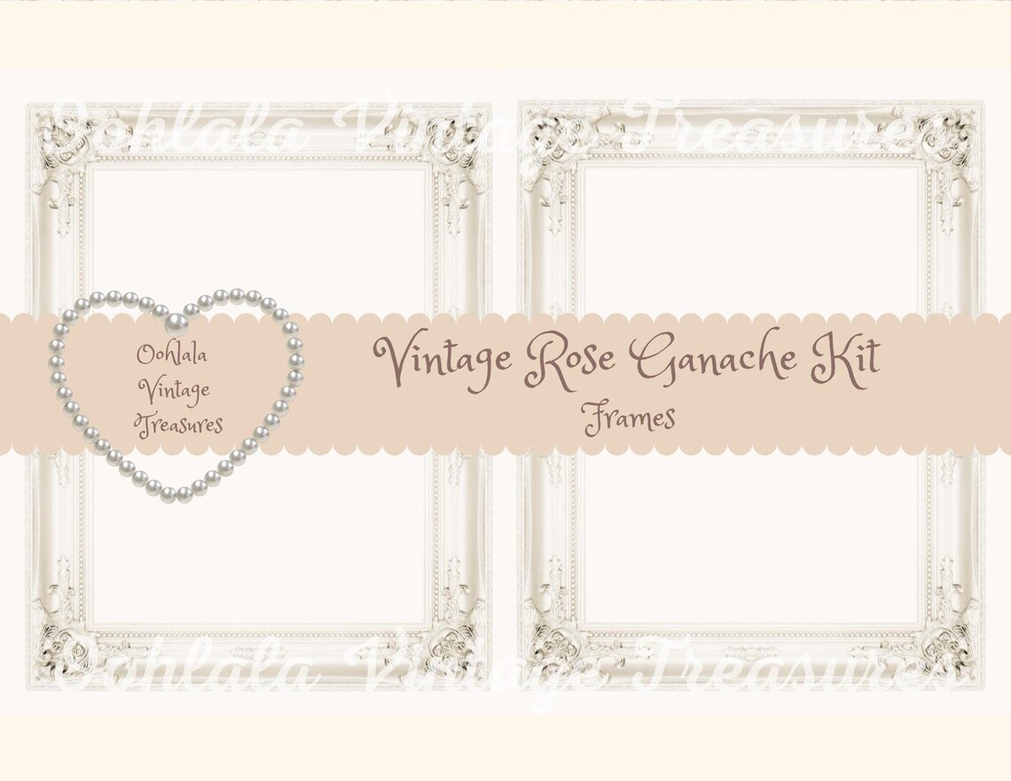 Vintage Rose Ganache Kit-picture Frames - Etsy