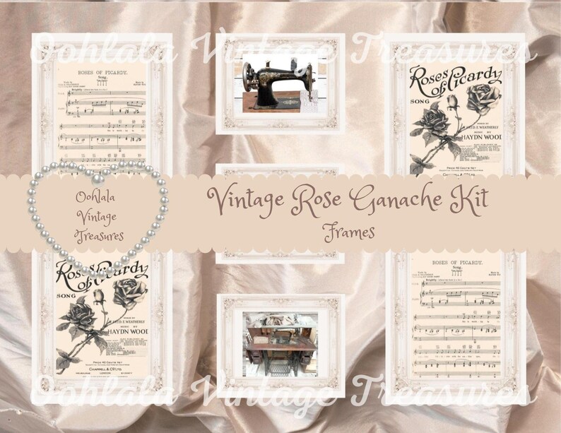Vintage Rose Ganache Kit-picture Frames - Etsy