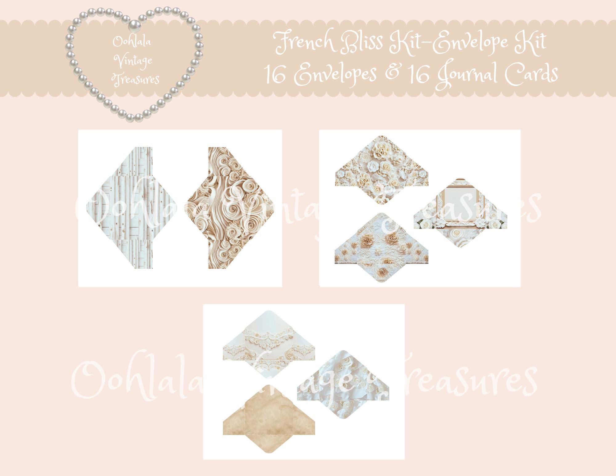 French Bliss Kit-envelopes & Journal Cards - Etsy