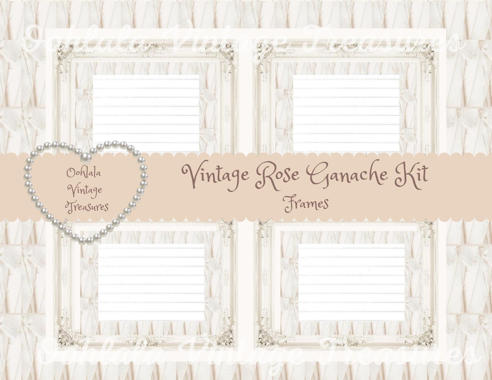Vintage Rose Ganache Kit-picture Frames - Etsy