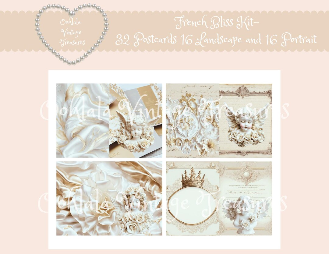 French Bliss Kit-postcards - Etsy