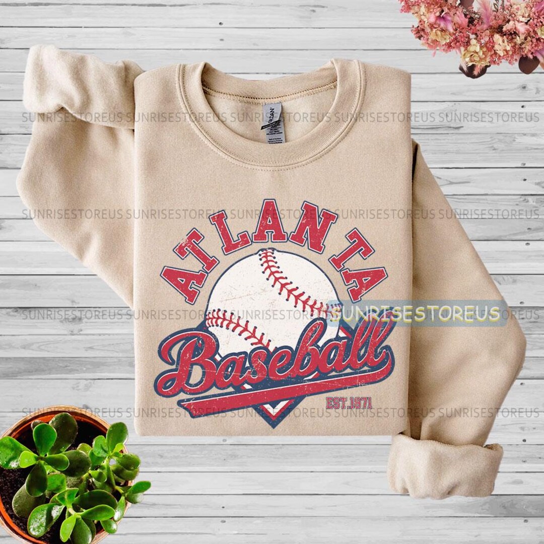 Vintage Atlanta Baseball Design Png | Vintage Atlanta Baseball PNG ...