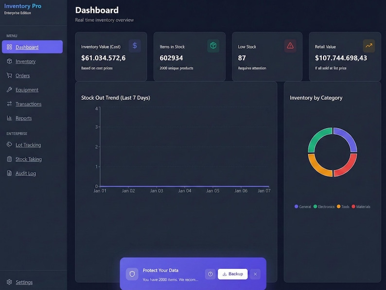 Inventory Tracker Excel Template | Small Business Stock Management (5 ...
