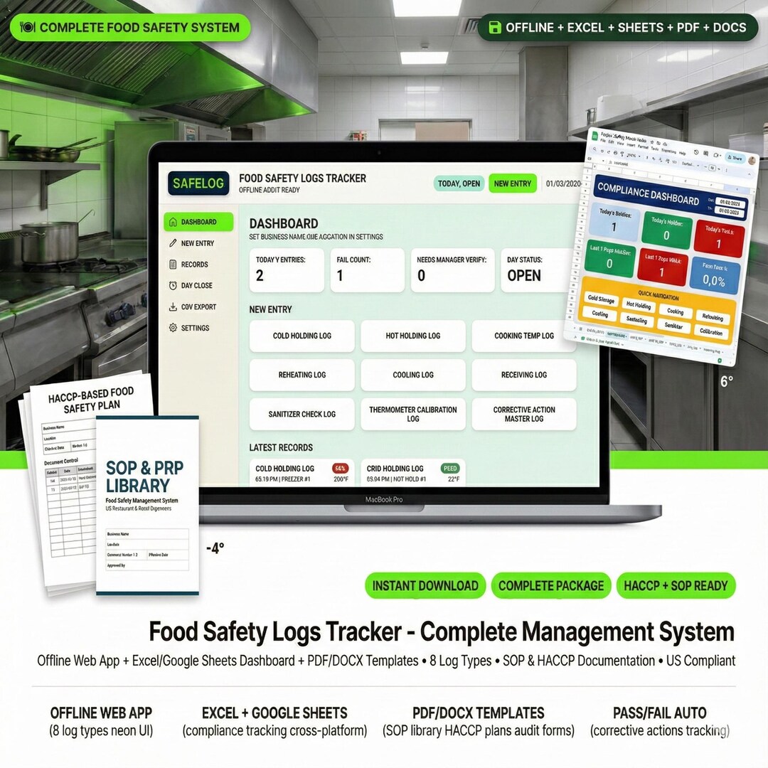 HACCP Food Safety Plan Template | US Restaurant Compliance (digital ...