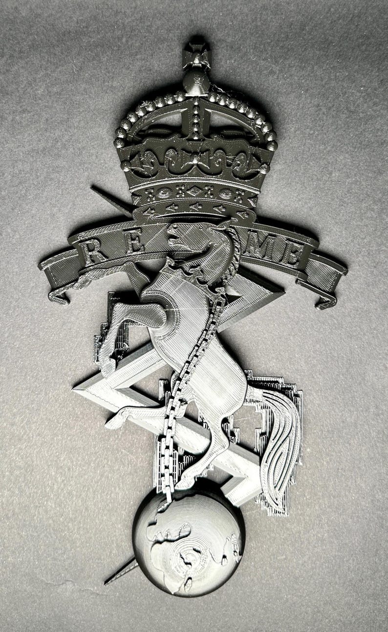 REME | Royal Electrical & Mechanical Engineers Cap Badge | 3D Printed ...