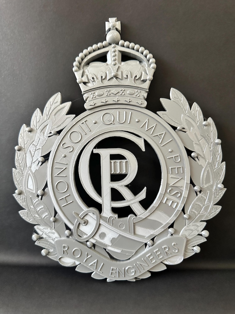 Royal Engineers Cap Badge Wall Art Gift | Army Retirement Gift ...