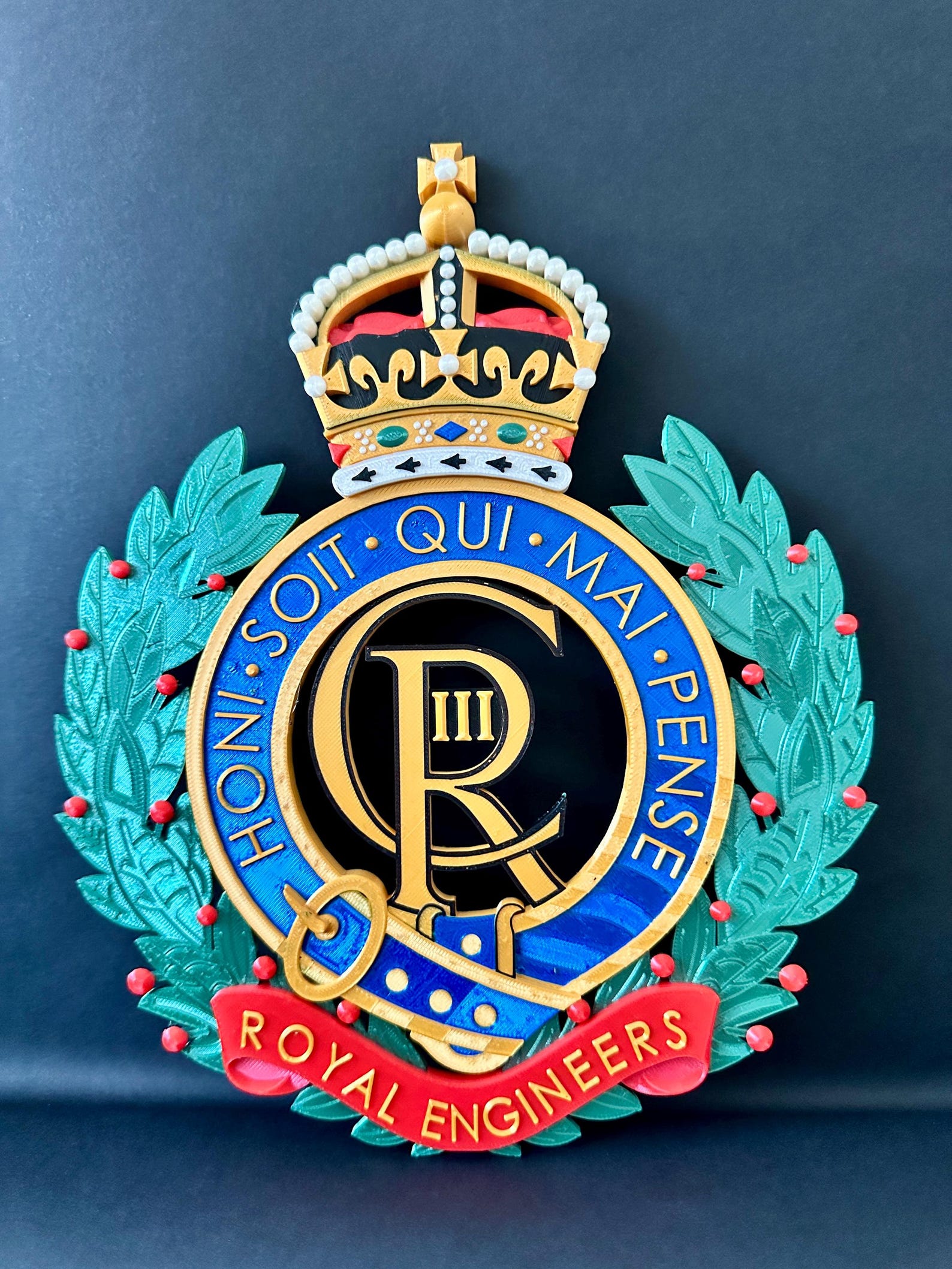 Royal Engineers Cap Badge Wall Art Gift | Army Retirement Gift ...