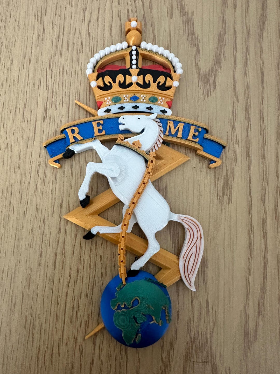 REME Cap Badge Wall Art | 3D Printed Military Emblem (250mm) - Etsy