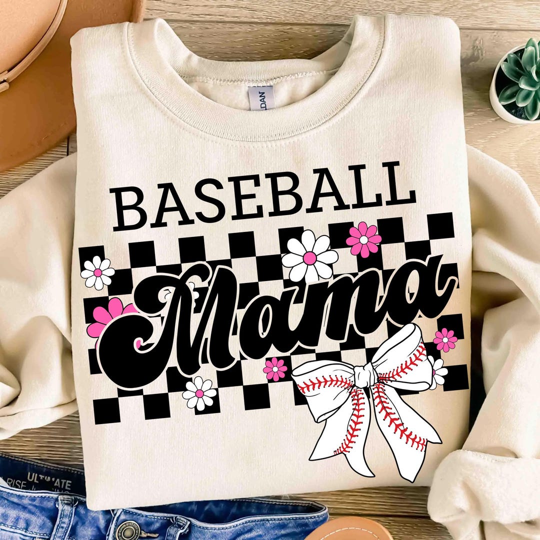 Retro Baseball Mama PNG Checkered, Baseball Mama, Retro Checkered Mama ...